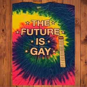 Hot Topic | Shirts | The Future Is Gay Tie Dye Rainbow Pride Shirt ...